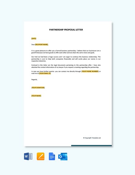 Partnership Proposal Letter Template Google Docs Word Template partnership-proposal-letter-template-google-docs-word-template