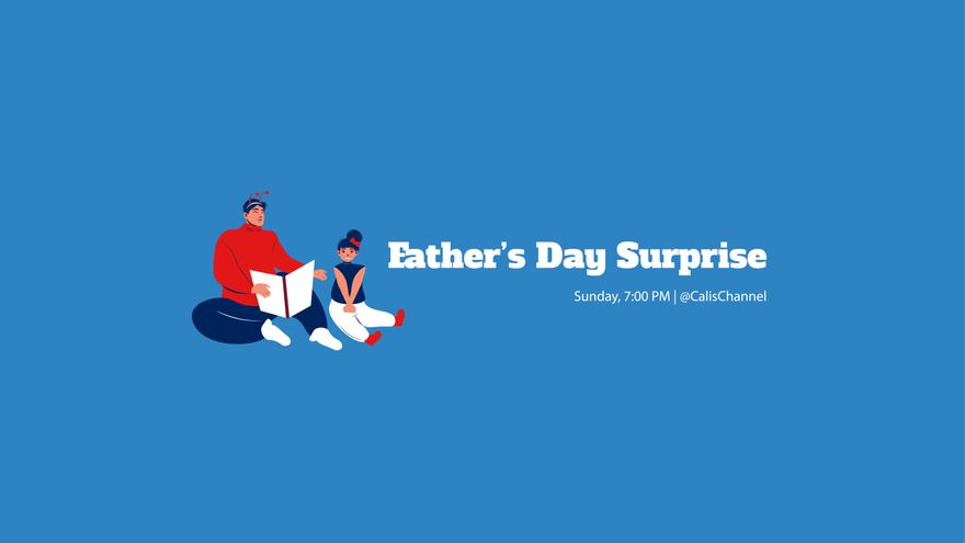 Free Father's Day Youtube Banner - Download in Illustrator, PSD, EPS ...