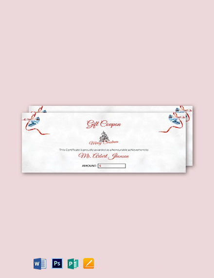 FREE Gift Coupon Word Template Download Template