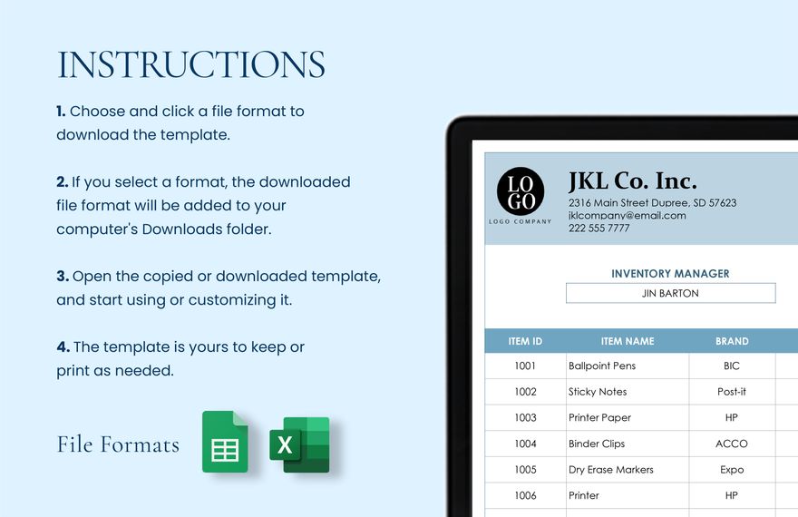 Office Supply Inventory List Template - Google Sheets, Excel | Template.net