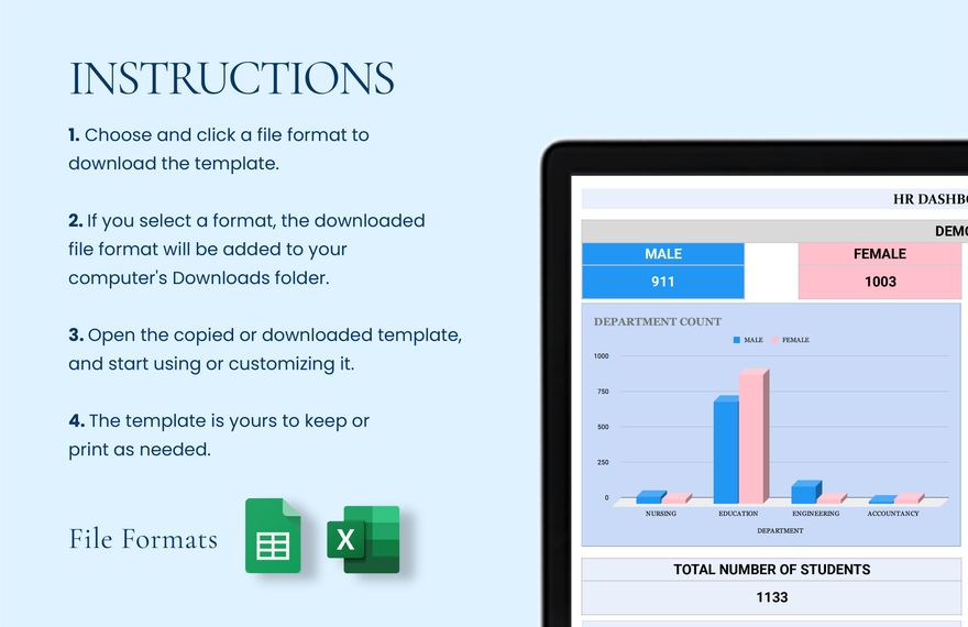 HR Dashboard Template - Download in Excel, Google Sheets | Template.net