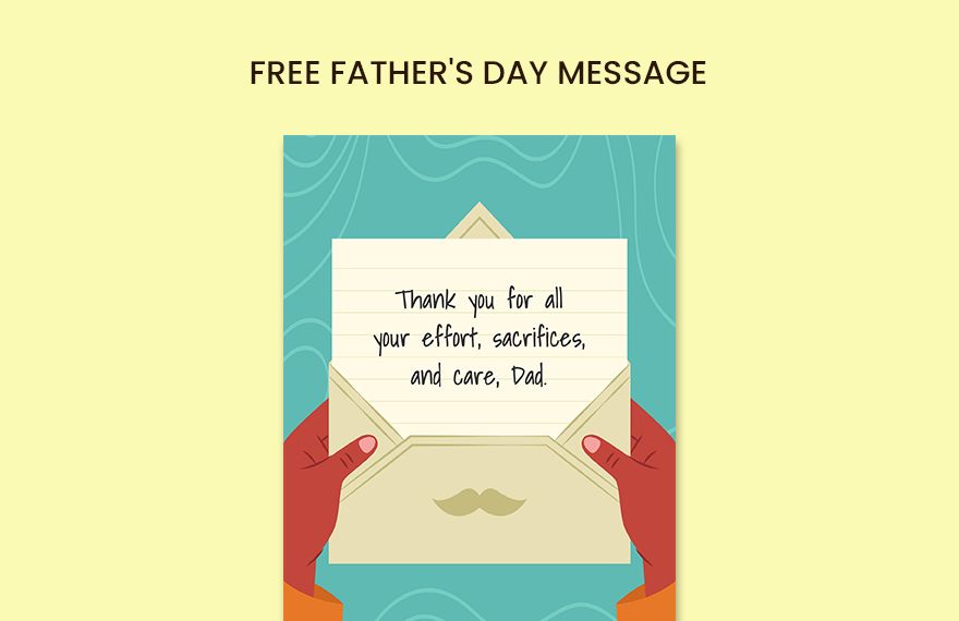 Free Father's Day Message - EPS, Google Docs, Illustrator, JPG, Word ...