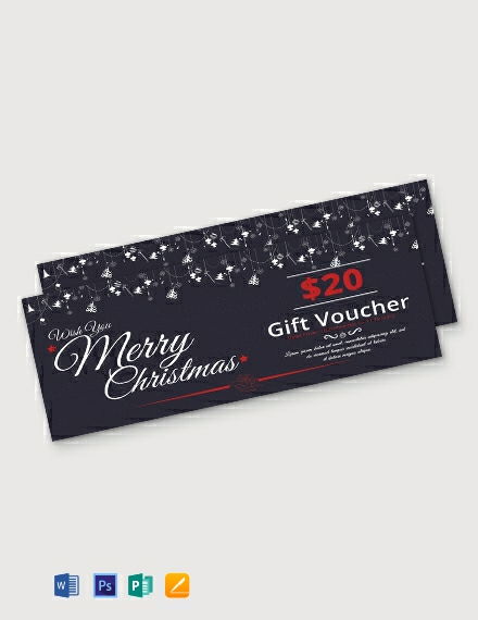Free Generic Christmas Gift Voucher Template