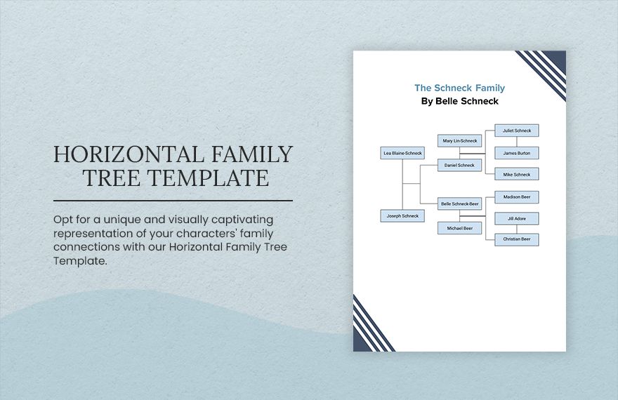 Horizontal Family Tree Template - Word, Google Docs | Template.net