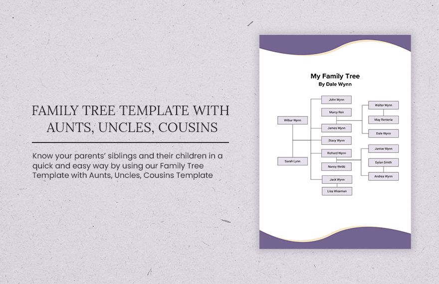 Family Tree Template With Aunts Uncles Cousins Download In Word 