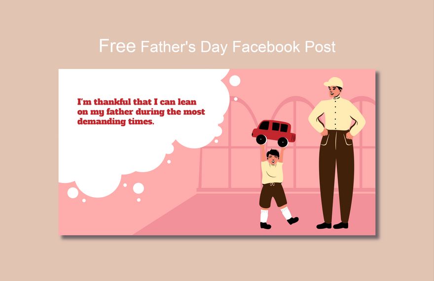 Free Father's Day Facebook Post - Download in Illustrator, PSD, EPS ...