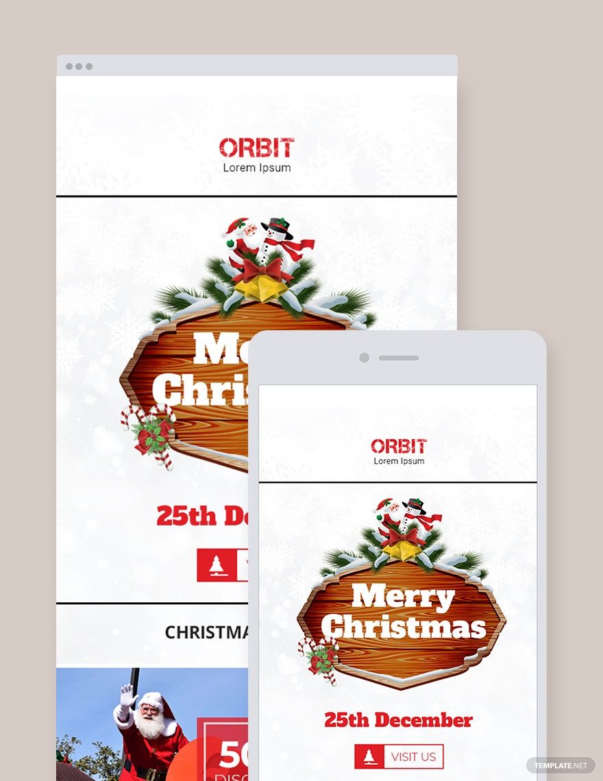 Merry Christmas Newsletter Template - HTML5, Outlook, PSD | Template.net