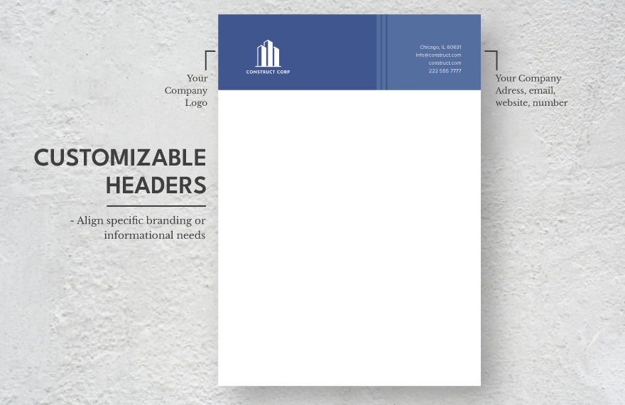 Infrastructure Construction Letterhead Template - Google Docs ...