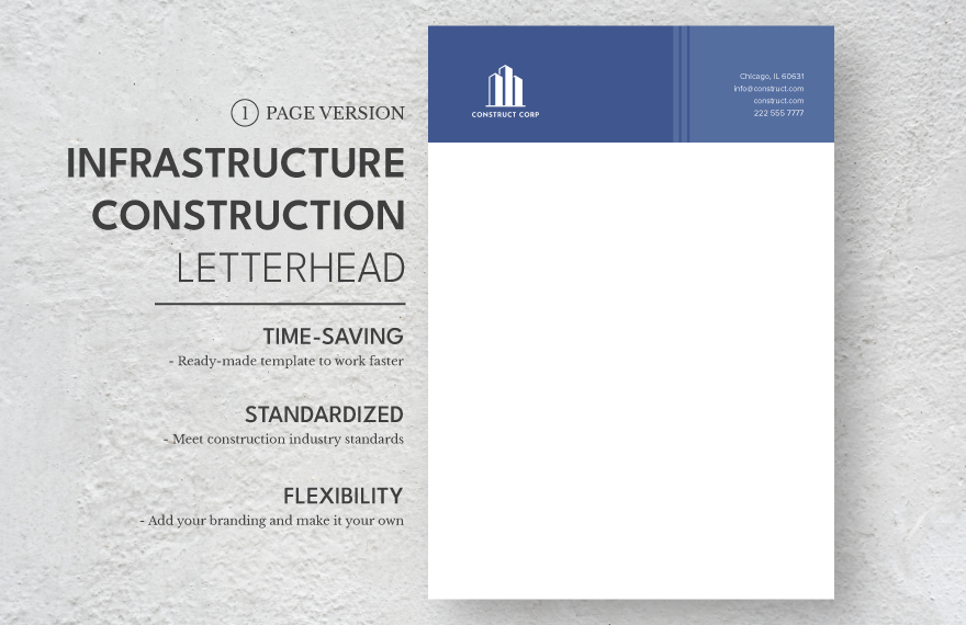Infrastructure Construction Letterhead Template - Download in Word ...