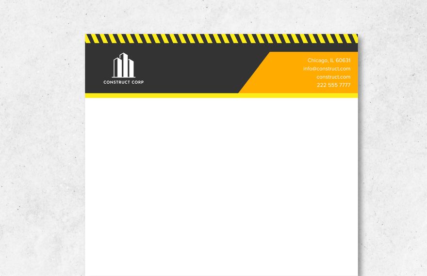 Construction Letterhead Template - Download in Word, Google Docs, PDF ...