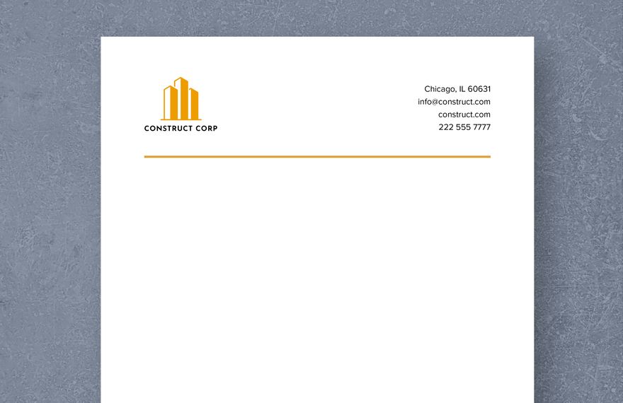 Civil Engineer Letterhead Template - Illustrator, InDesign, Word, Apple ...