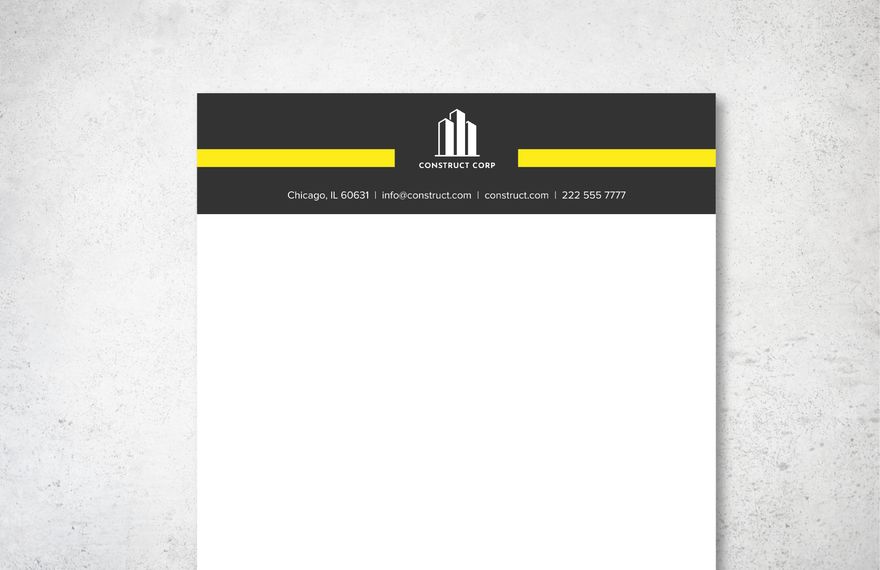 General Contractor Construction Letterhead Template - Download in Word ...