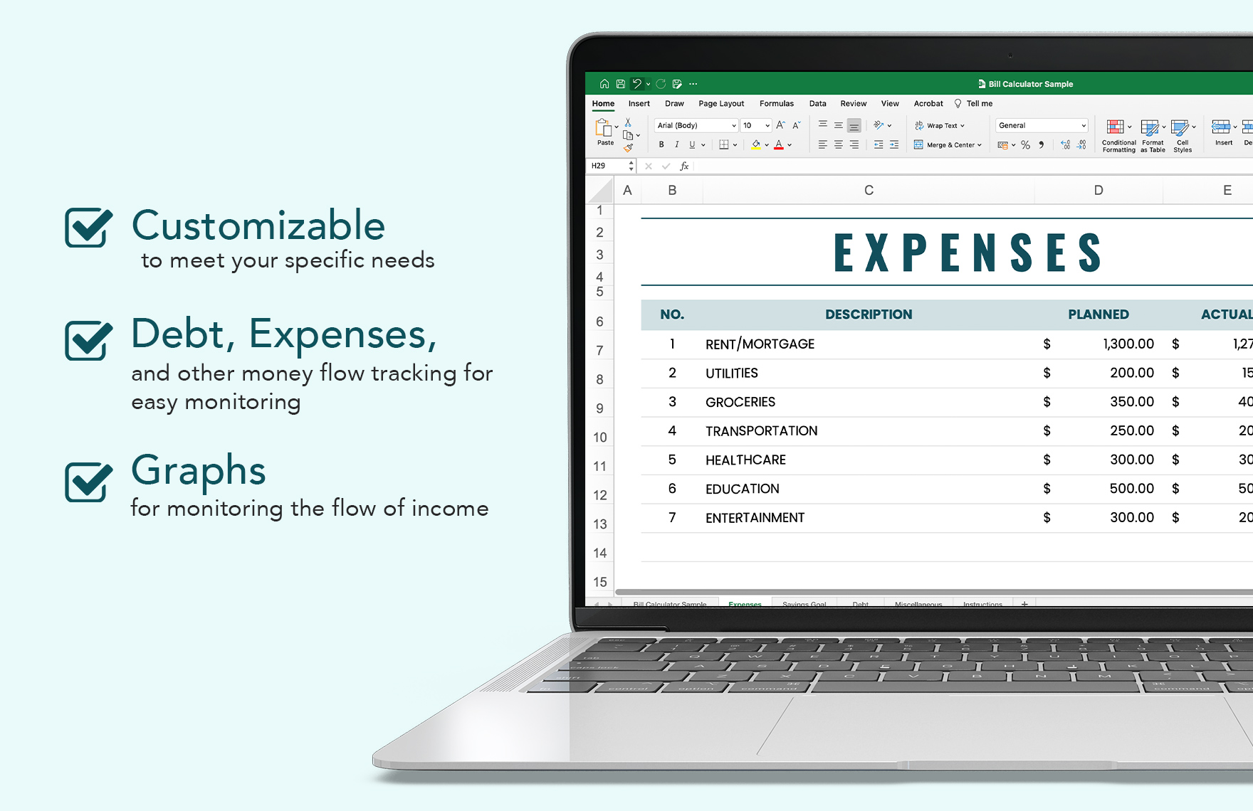 Bill Calculator Sample Template - Download in Excel, Google Sheets | Template.net