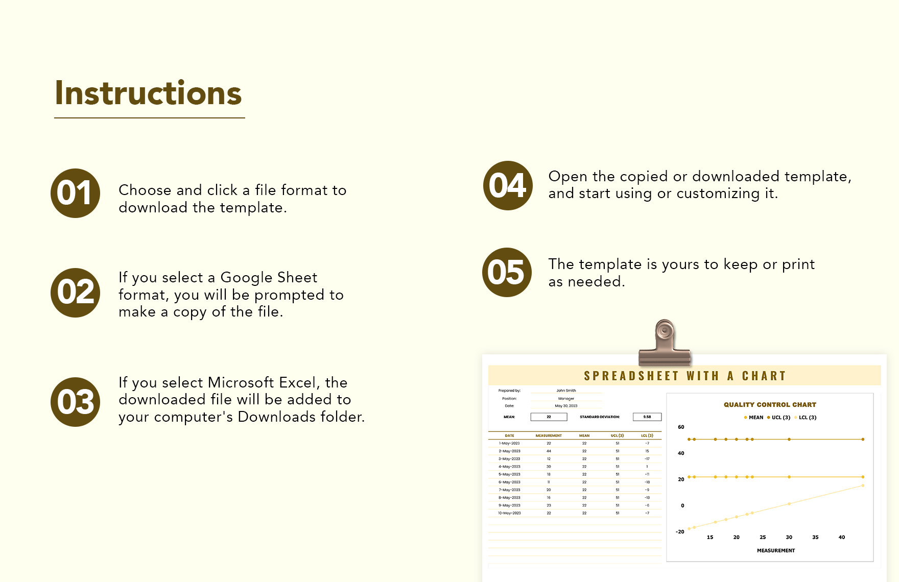 Spreadsheet With A Chart Template - Download in Excel, Google Sheets ...