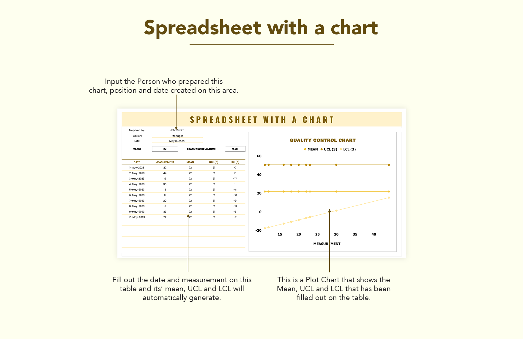 Spreadsheet With A Chart Template - Download in Excel, Google Sheets ...