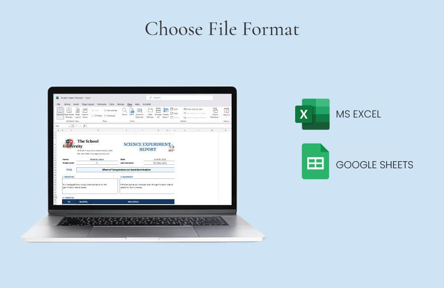 Science Experiment Report Form Template - Download in Excel, Google ...