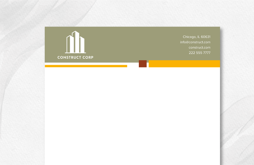 Contractor Letterhead Word Templates - Design, Free, Download ...