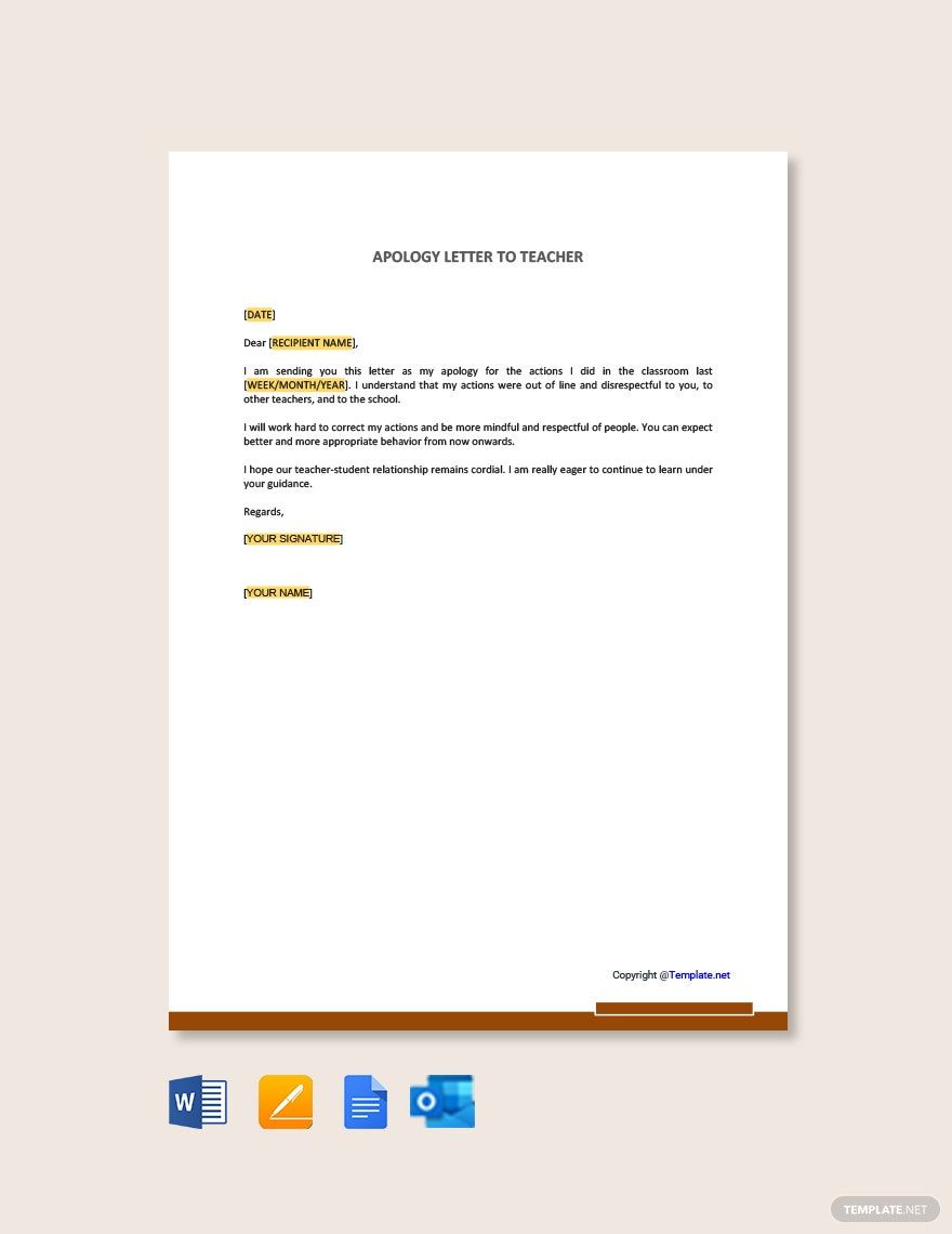 Apology Letter To Teacher For Cheating Download In Word Google Docs Apology Letter To Teacher For Cheating Download In Word Google Docs
