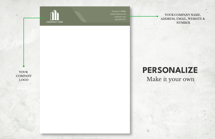 Creative Construction Business Letterhead Template - Download in Word ...