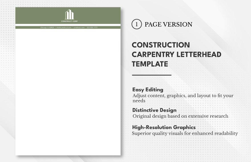 Construction Carpentry Letterhead Template - Download in Word, Google ...
