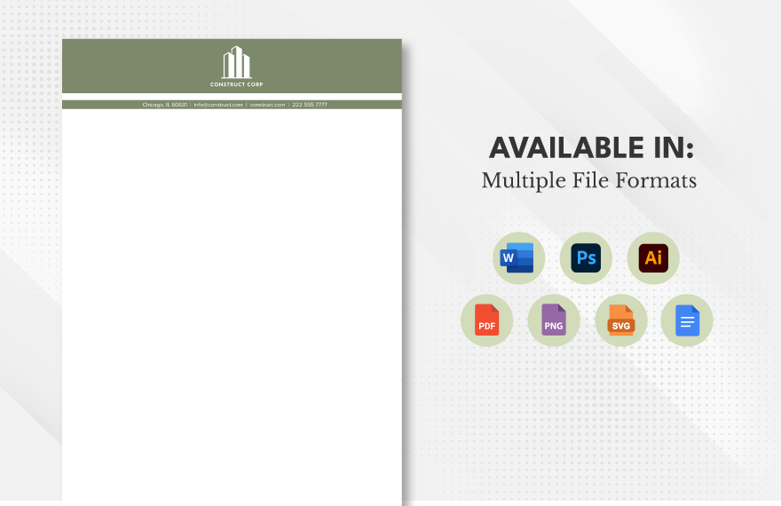 Construction Carpentry Letterhead Template - Download in Word, Google ...