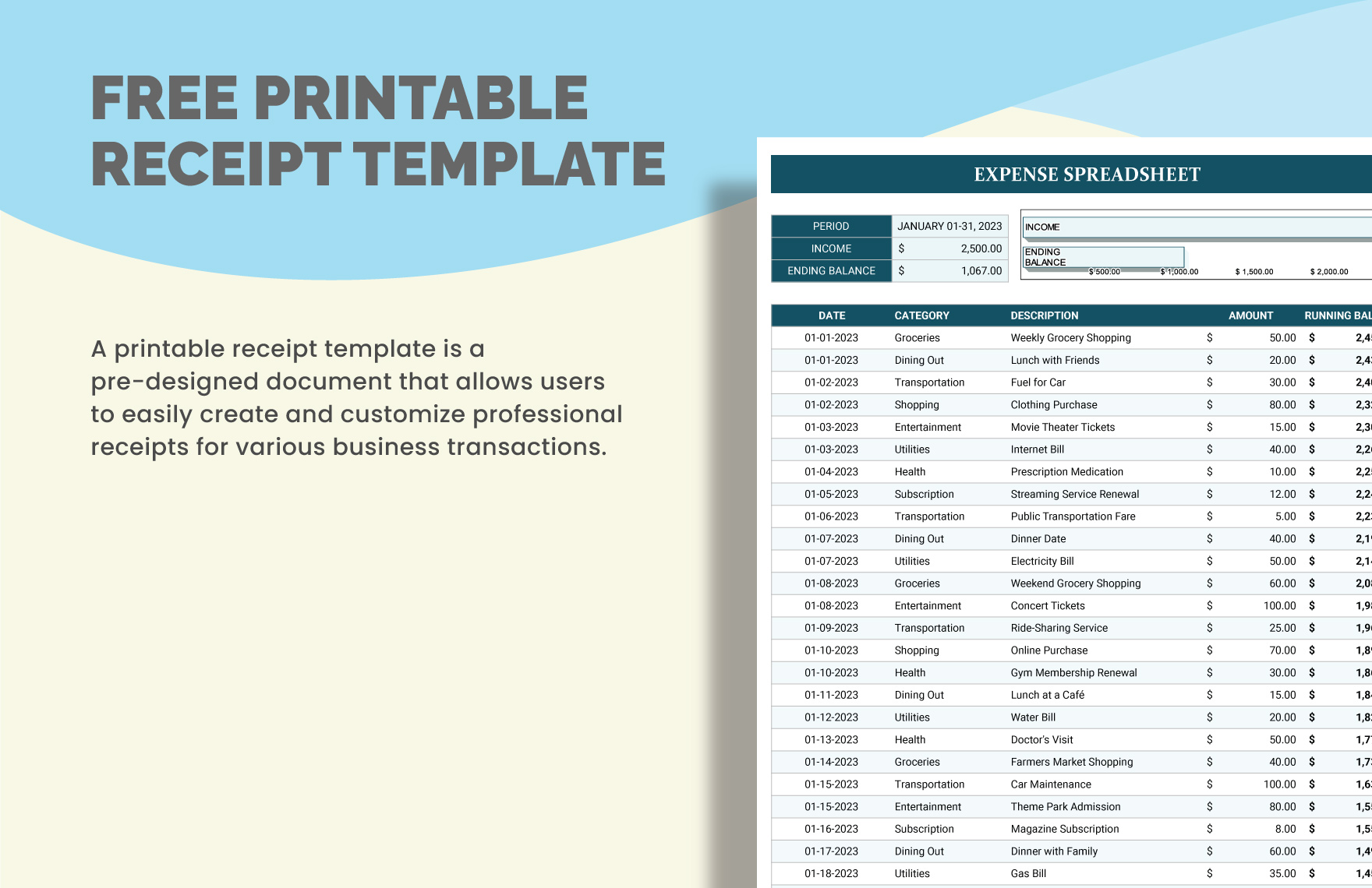 Free Expense Spreadsheet Excel Google Sheets Template