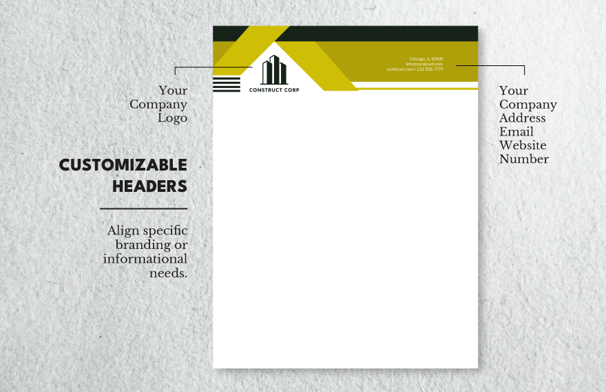 Roofing Construction Letterhead Template - Download in Word, PDF ...