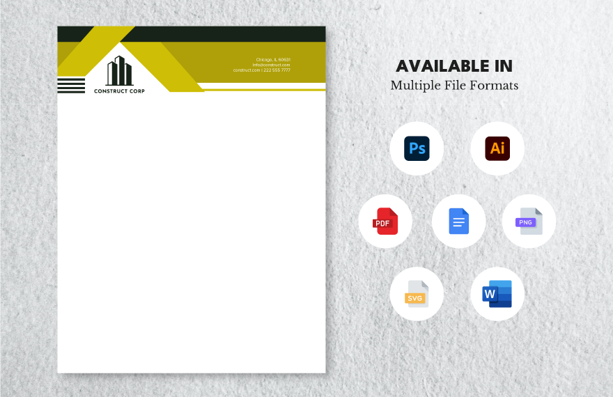 Roofing Construction Letterhead Template - Download in Word, PDF ...