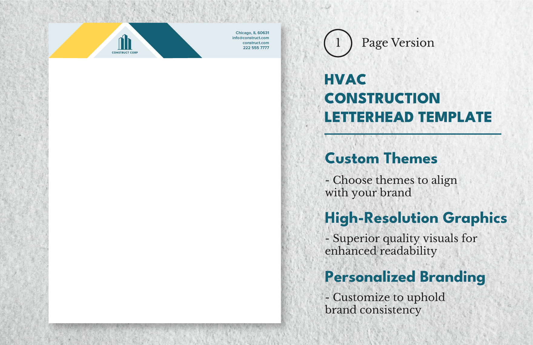 HVAC Construction Letterhead Template - Download in Word, PDF ...