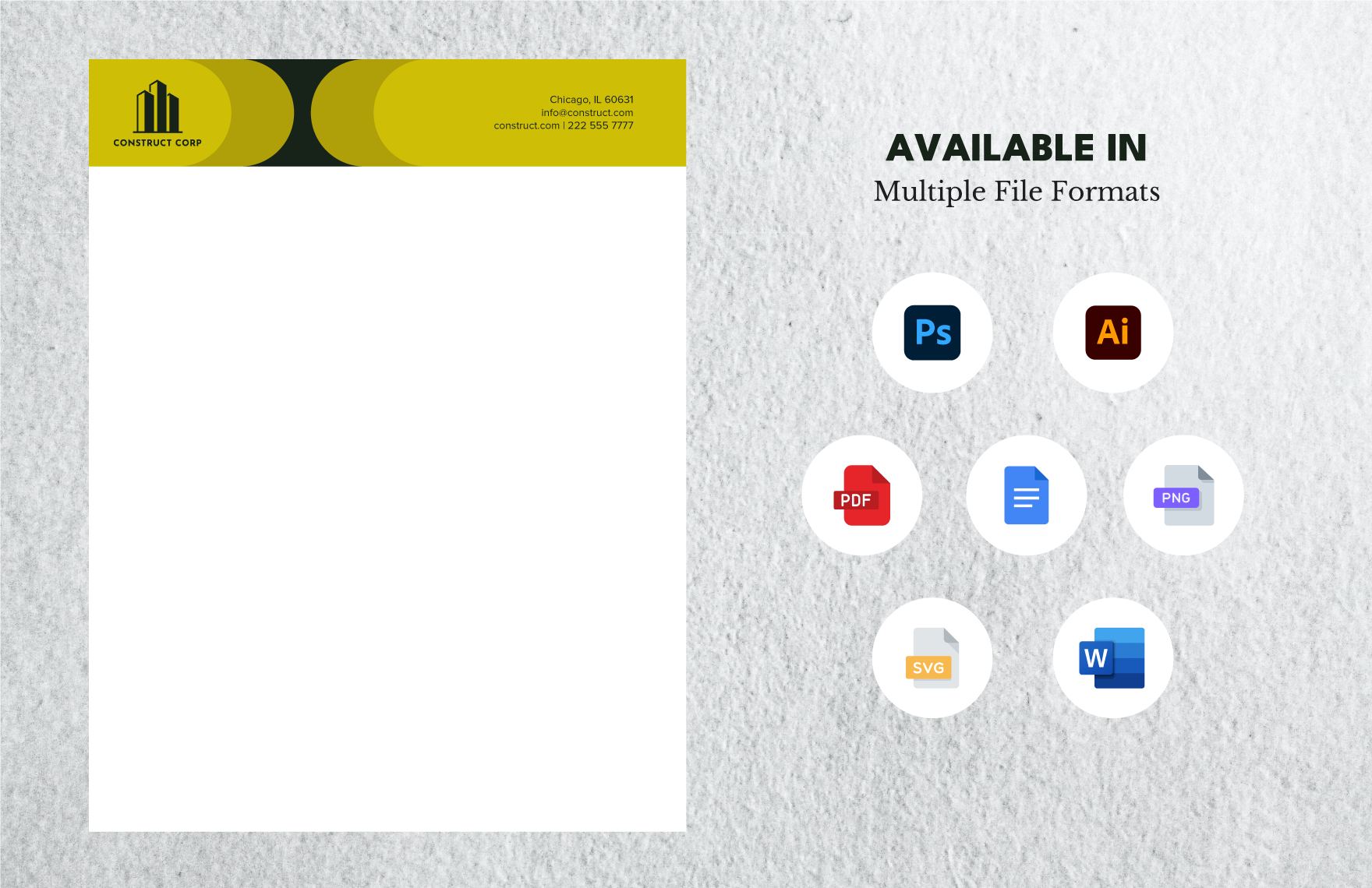 Cleaning Construction Letterhead Template - Download in Word, PDF ...