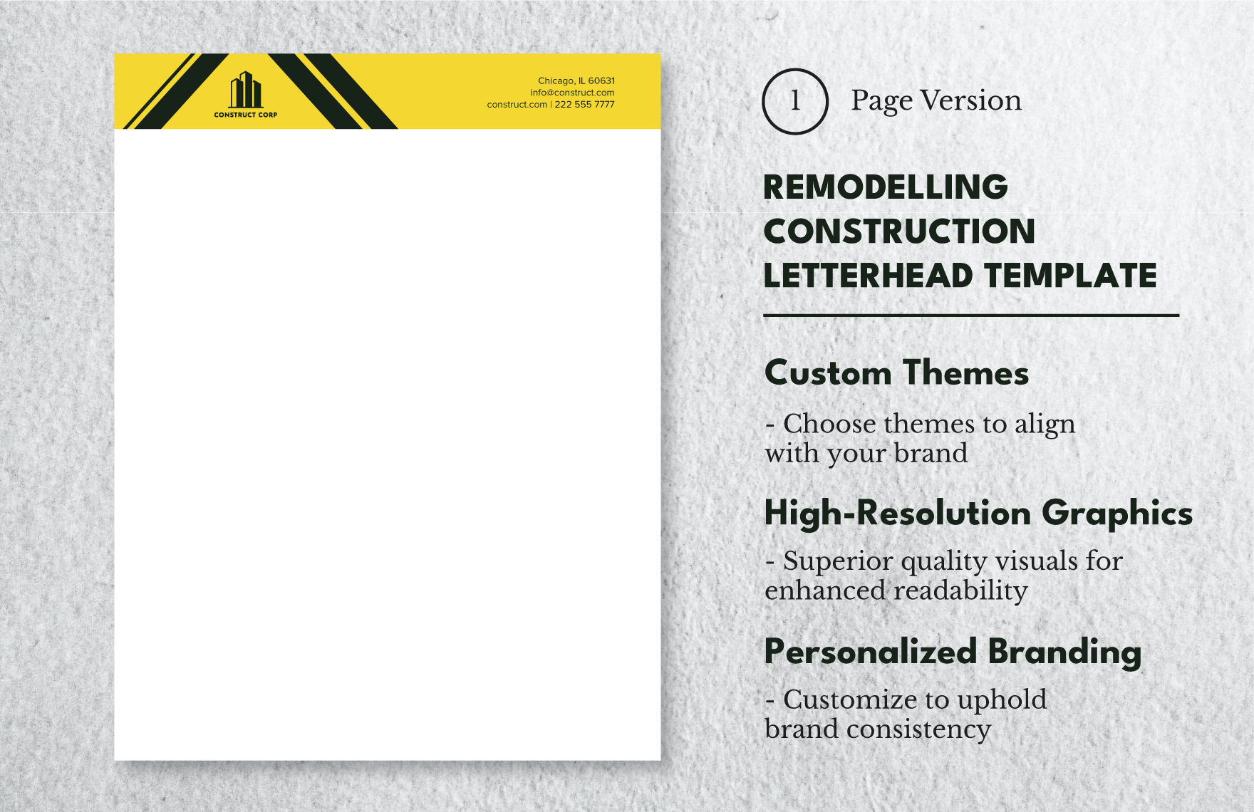Free Remodelling Construction Letterhead Template - Download in Word, PDF, Illustrator, PSD, SVG ...