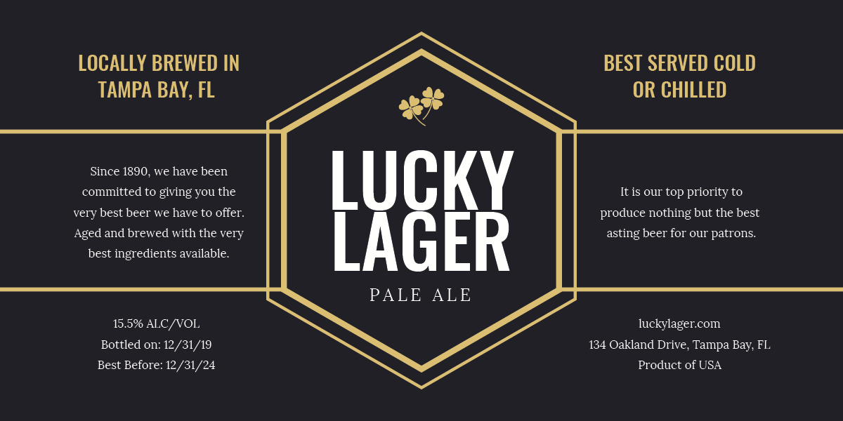 Free Sample Beer Label Template In PSD MS Word Publisher Illustrator 