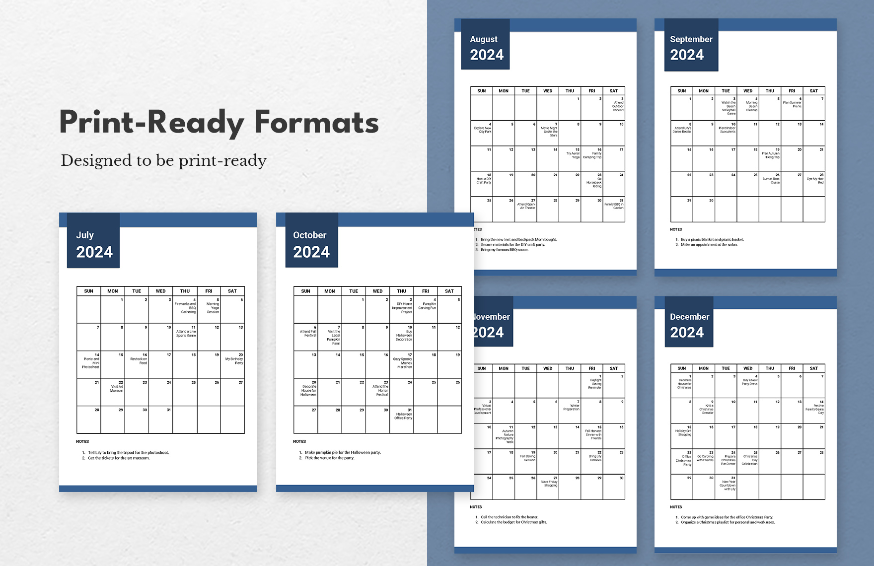 Free Printable Monthly Calendar Template - Download in Word, Google ...