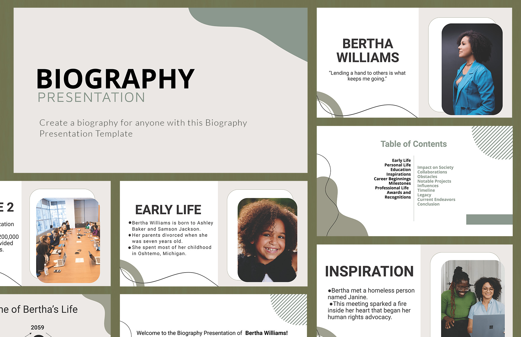 Biography Presentation Template Download In PowerPoint Google Slides 