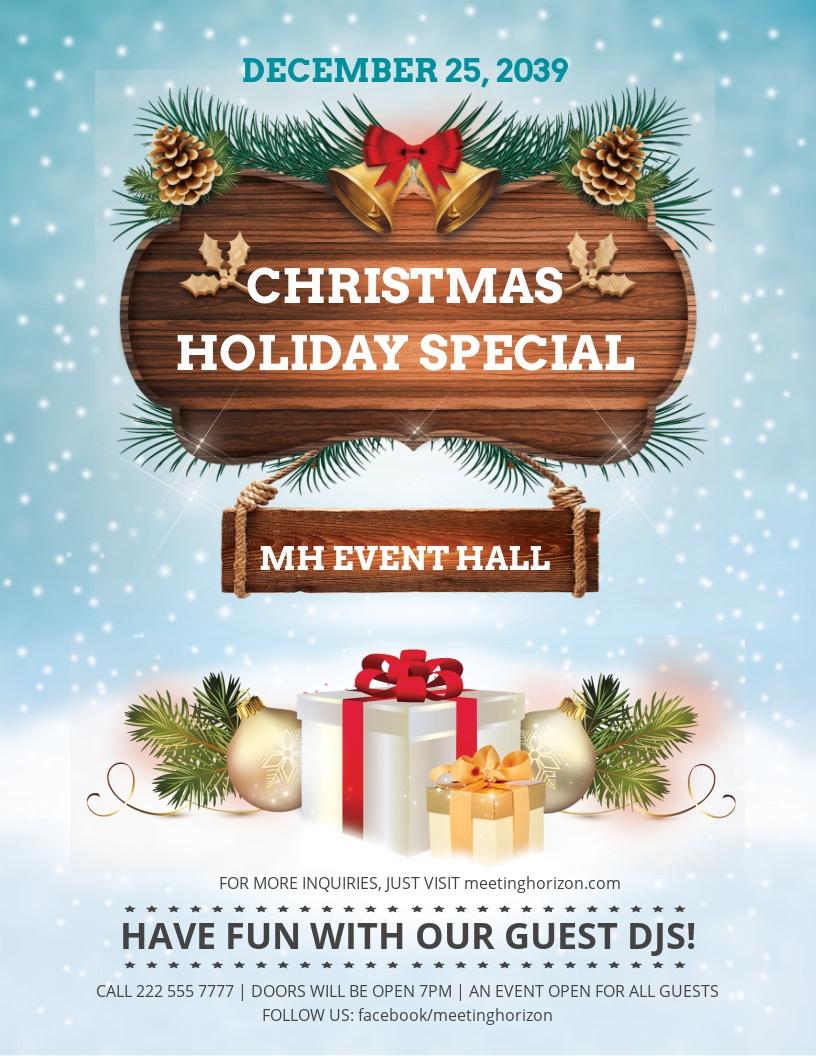 Free Christmas Flyer Templates Microsoft Word