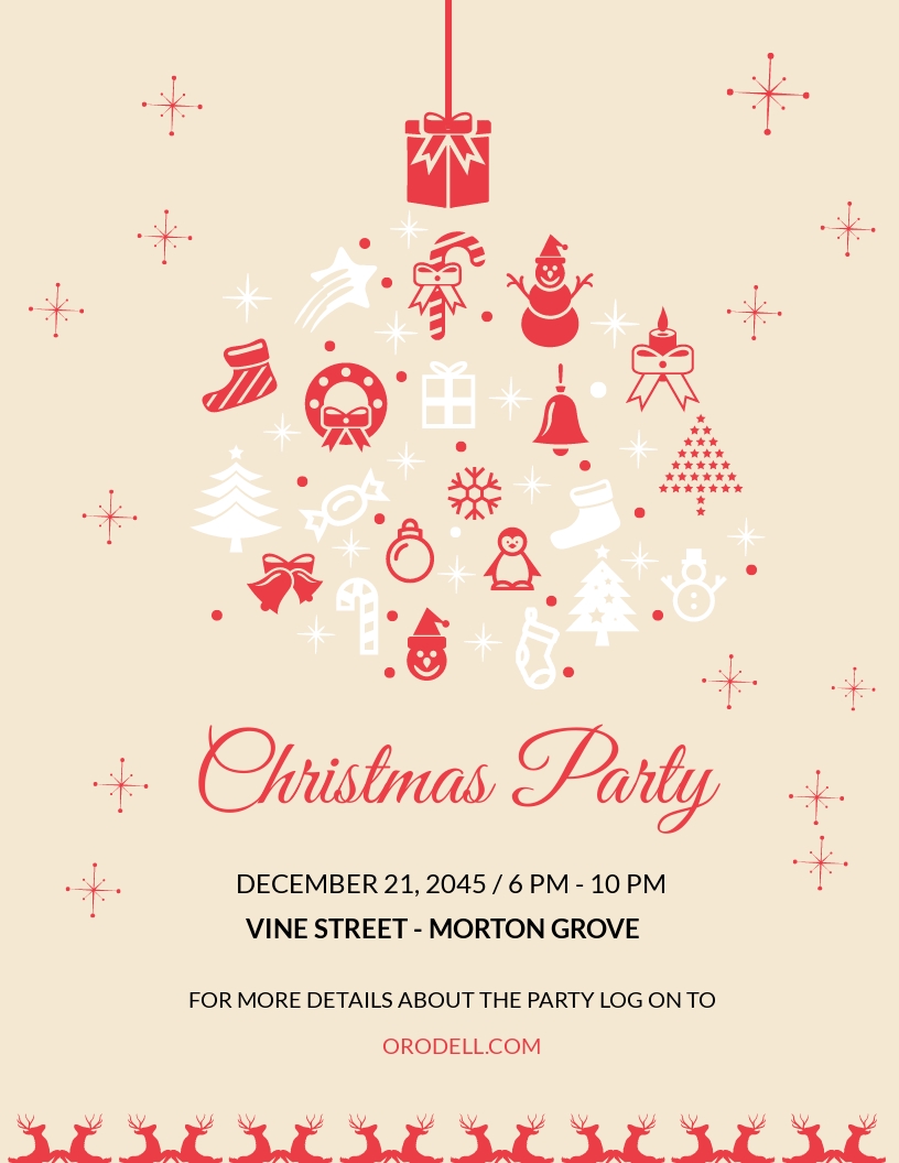 Free Modern Christmas Party Flyer Template Word Apple Pages PSD Free Modern Christmas Party Flyer Template Word Apple Pages PSD