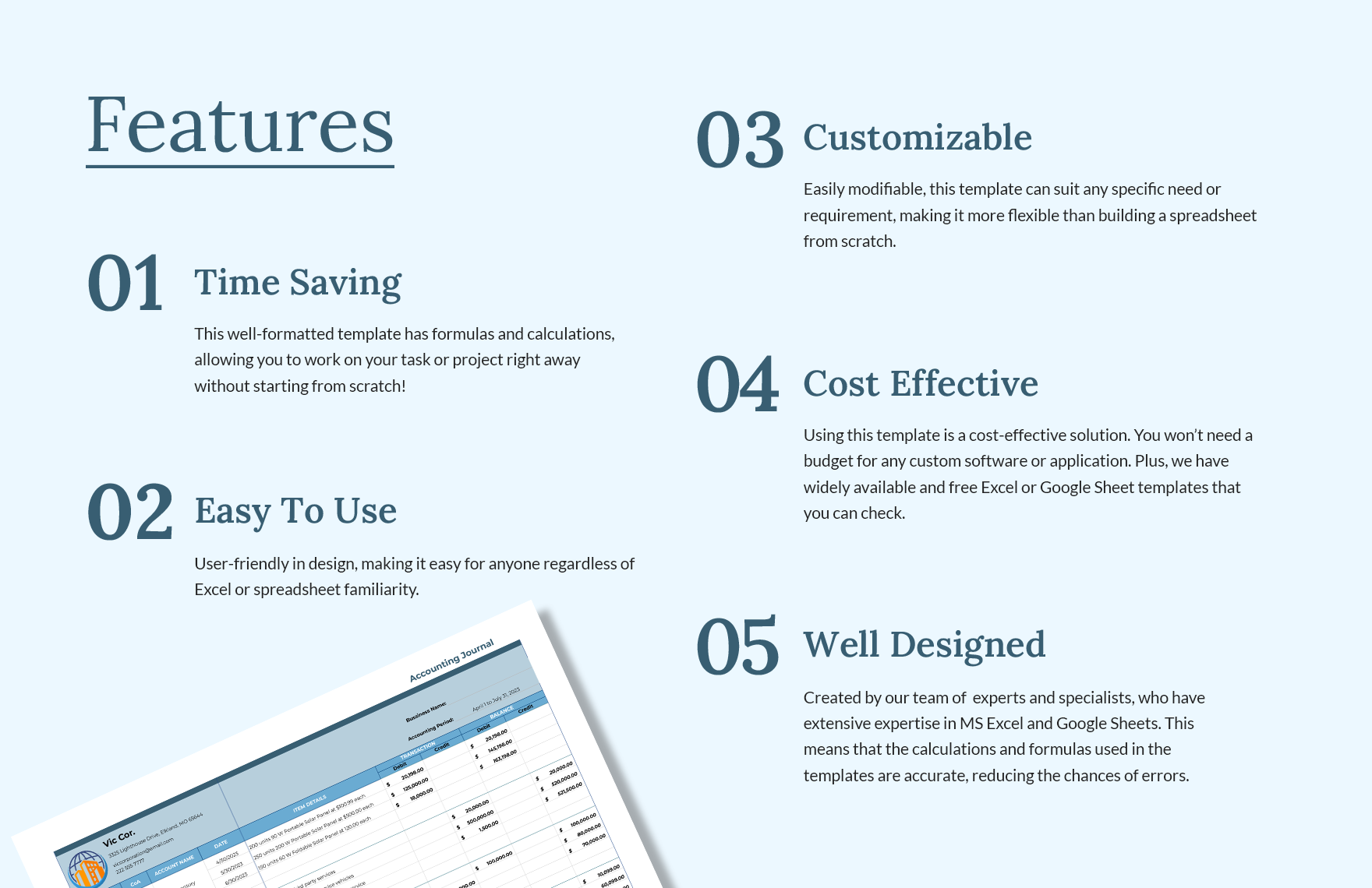 Accounting Journal Template in Excel, Google Sheets - Download ...