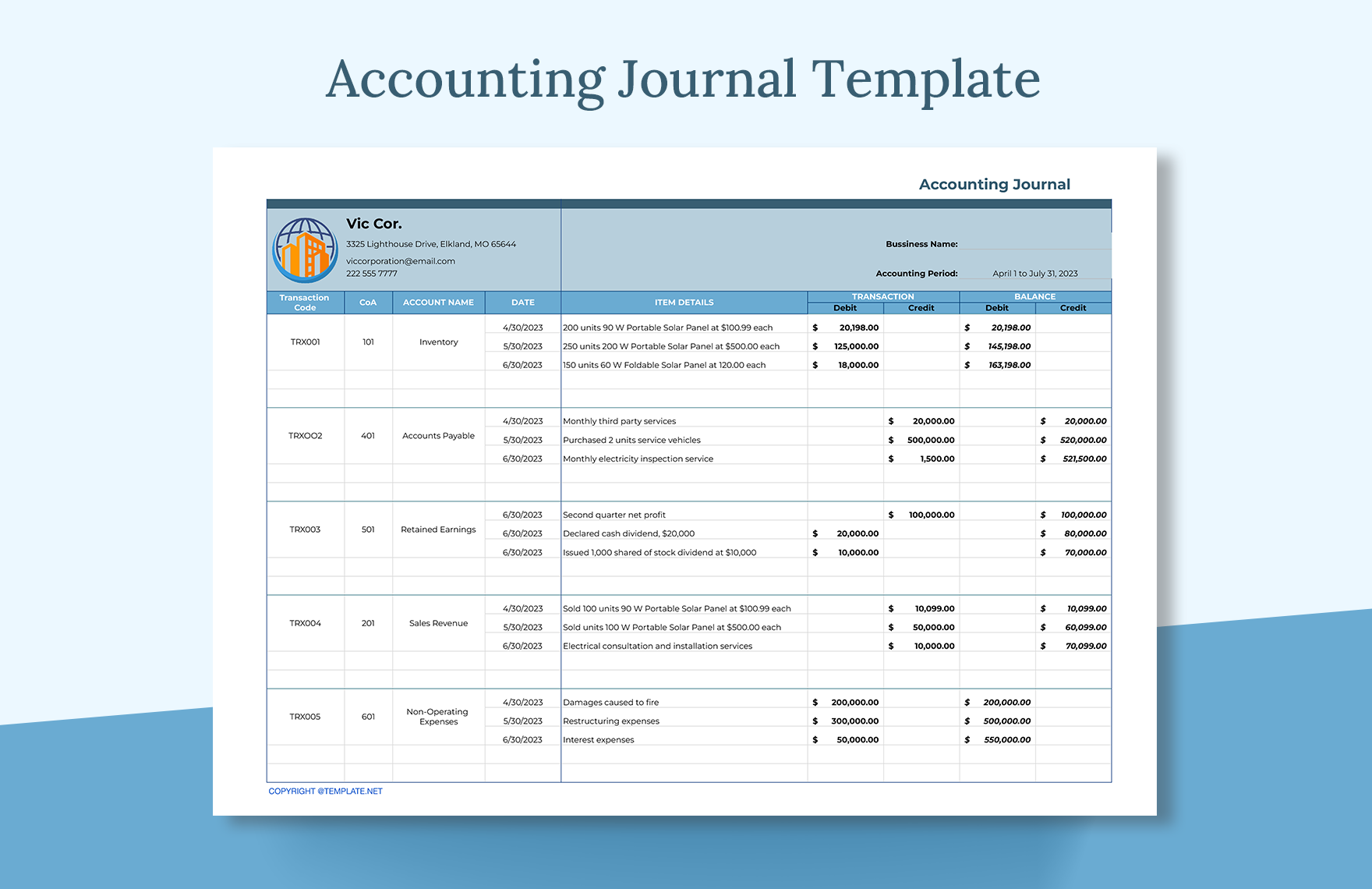 Accounting Journal