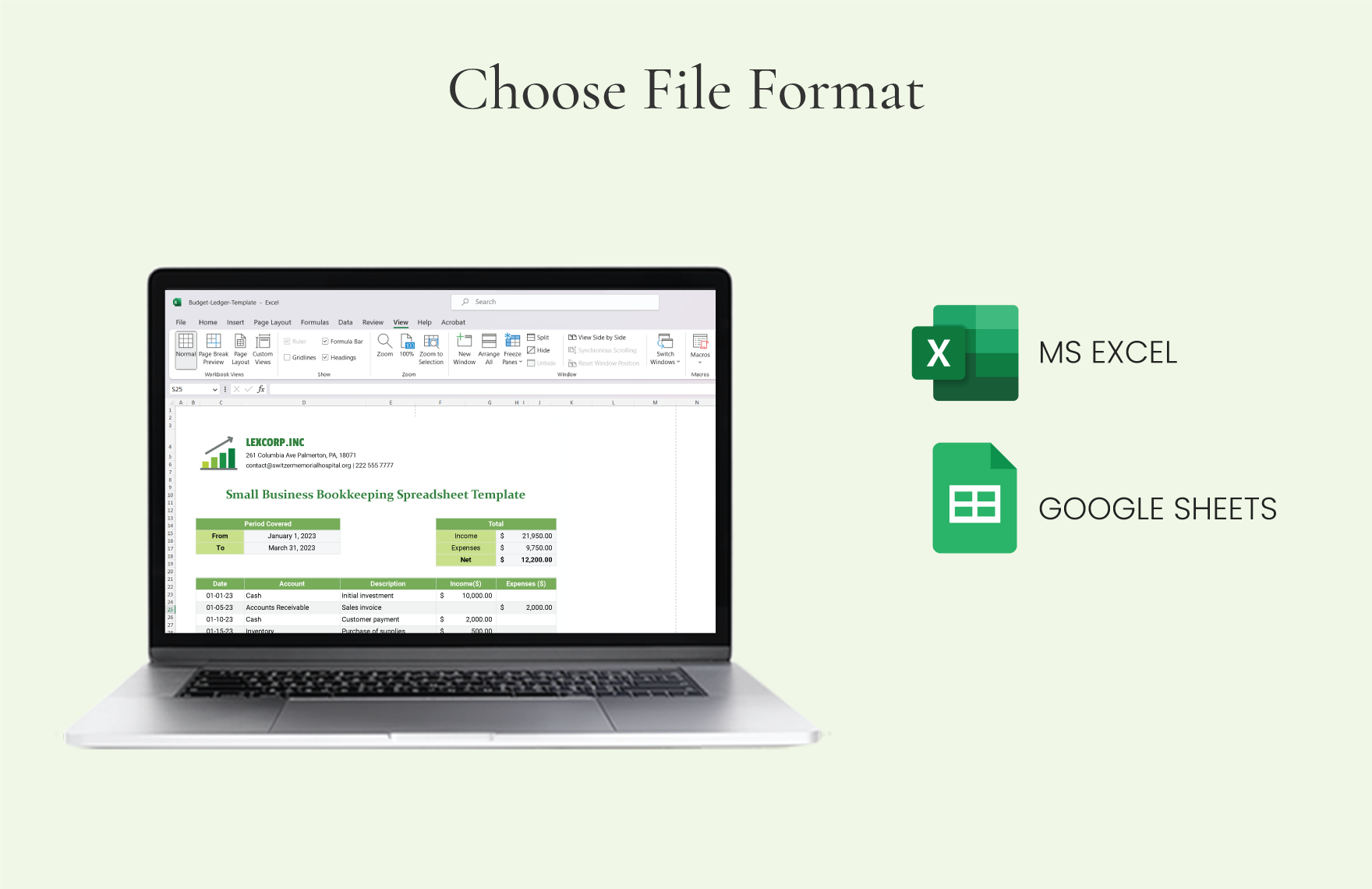 Small Business Bookkeeping Spreadsheet Template - Download in Excel ...