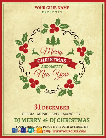 Free Simple Christmas Flyer Template