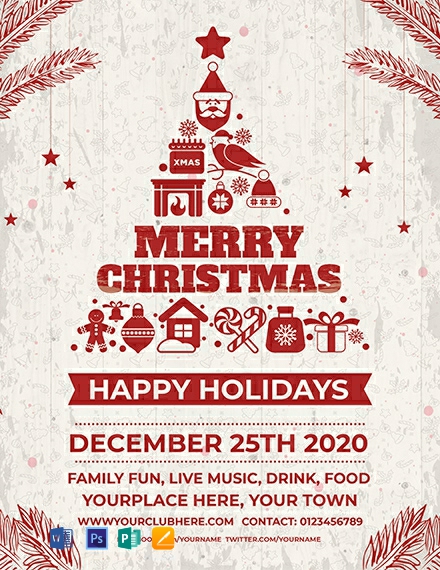 Free Retro Christmas Flyer