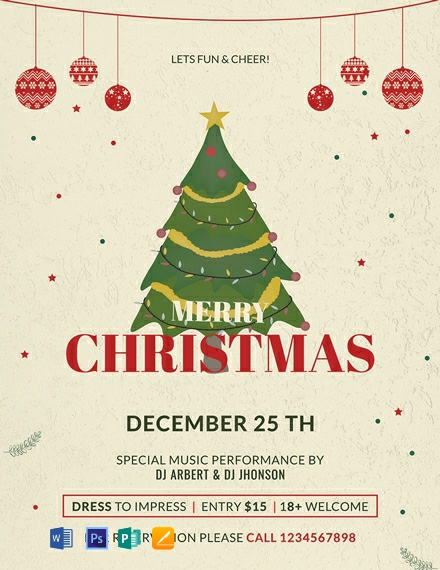 Free Christmas Party Promotion Flyer