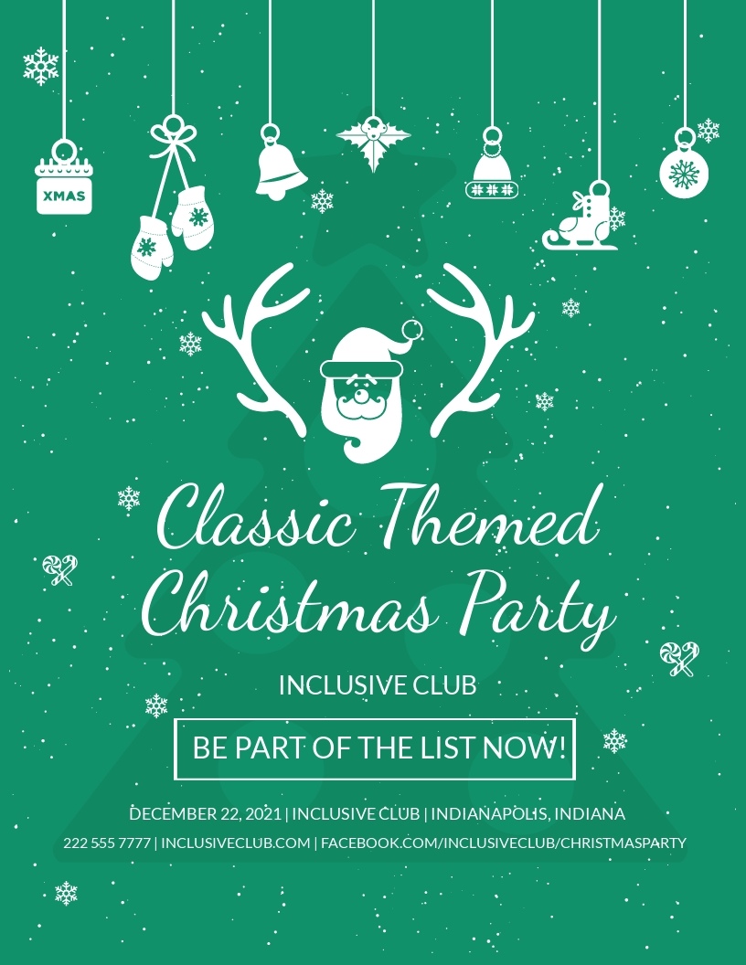 Classic Christmas Flyer Template - Word, Apple Pages, PSD, Publisher ...