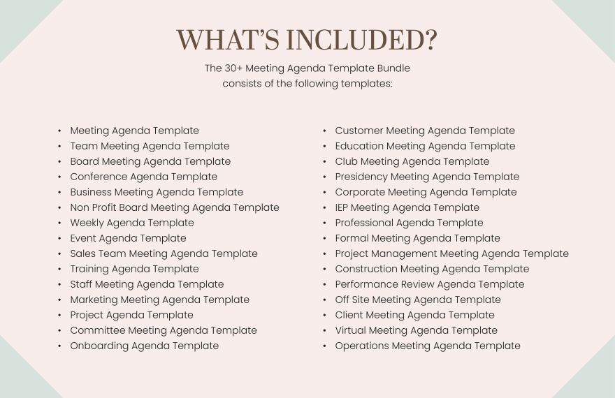 30+ Meeting Agenda Template Bundle - Word, Google Docs, Apple Pages ...