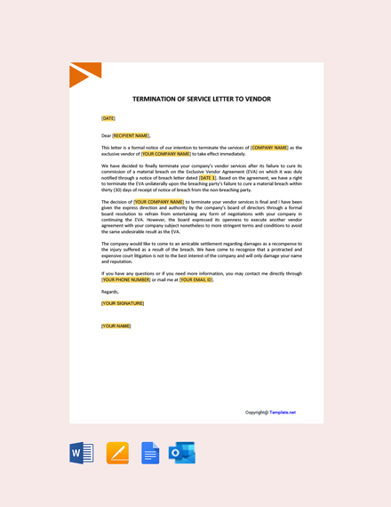 FREE Termination of Services Letter Template to Client - Word (DOC ...