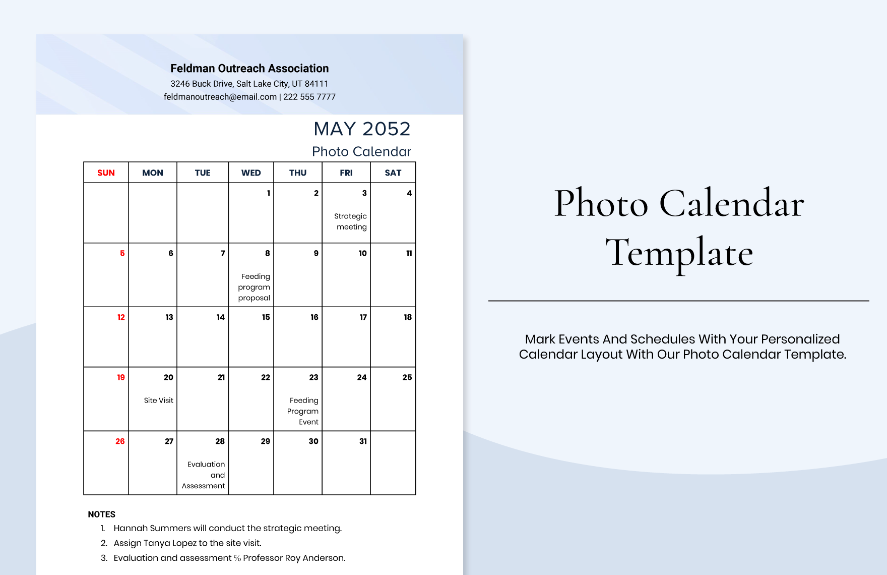 Photo Calendar Template - Download in Word, Google Docs | Template.net