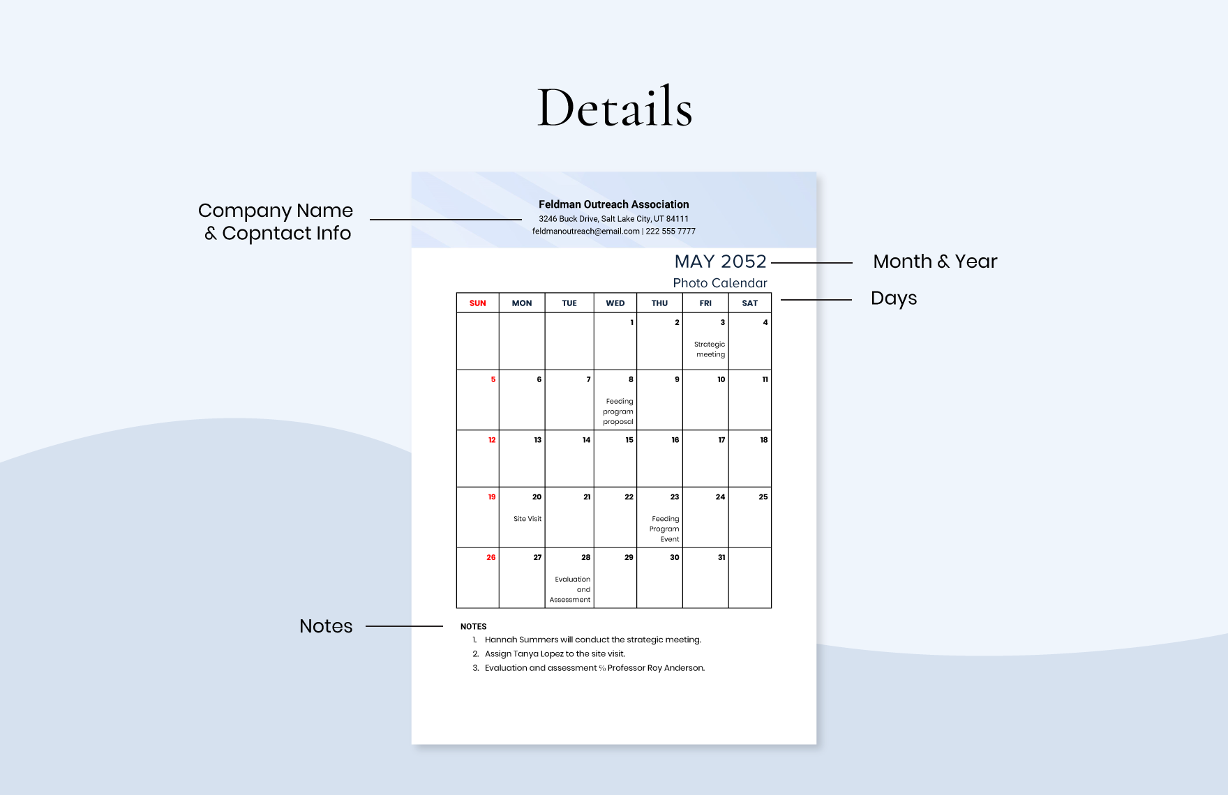 Photo Calendar Template - Download in Word, Google Docs | Template.net