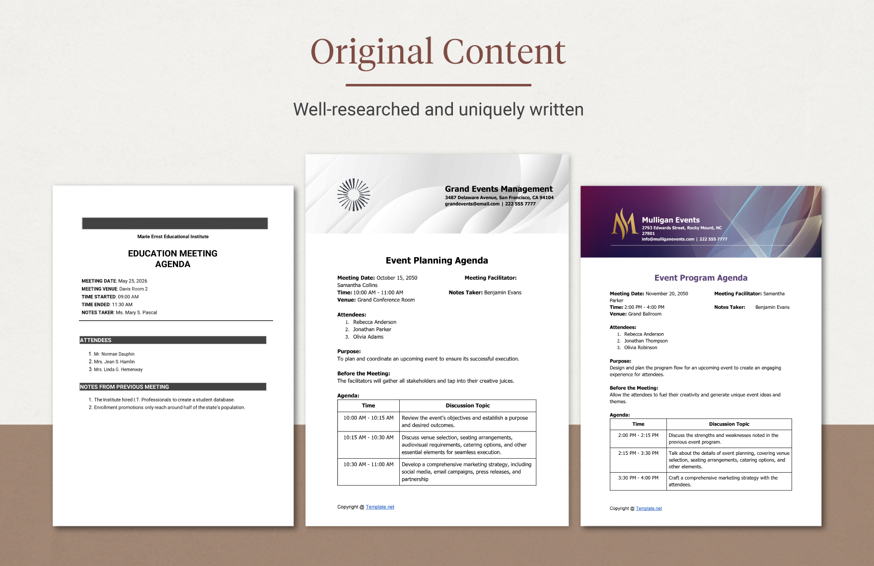 30+ Event Agenda Template Bundle - Word, Google Docs, Apple Pages ...