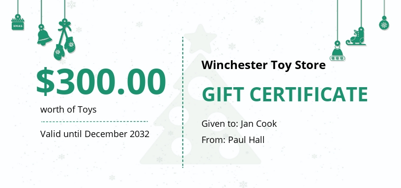 Christmas Fun Gift Certificate Template Free JPG Google Docs Word 