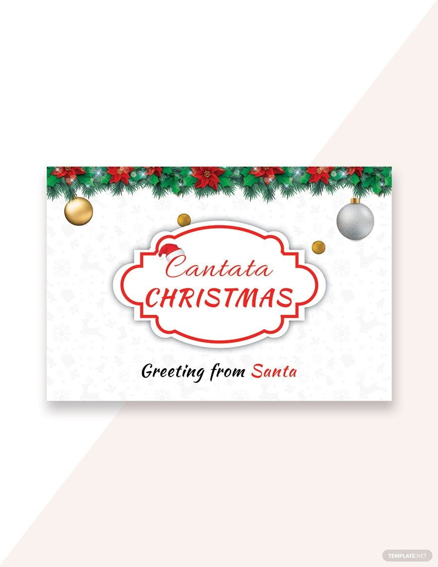 Christmas Greeting Card PDF Templates Free Download Template